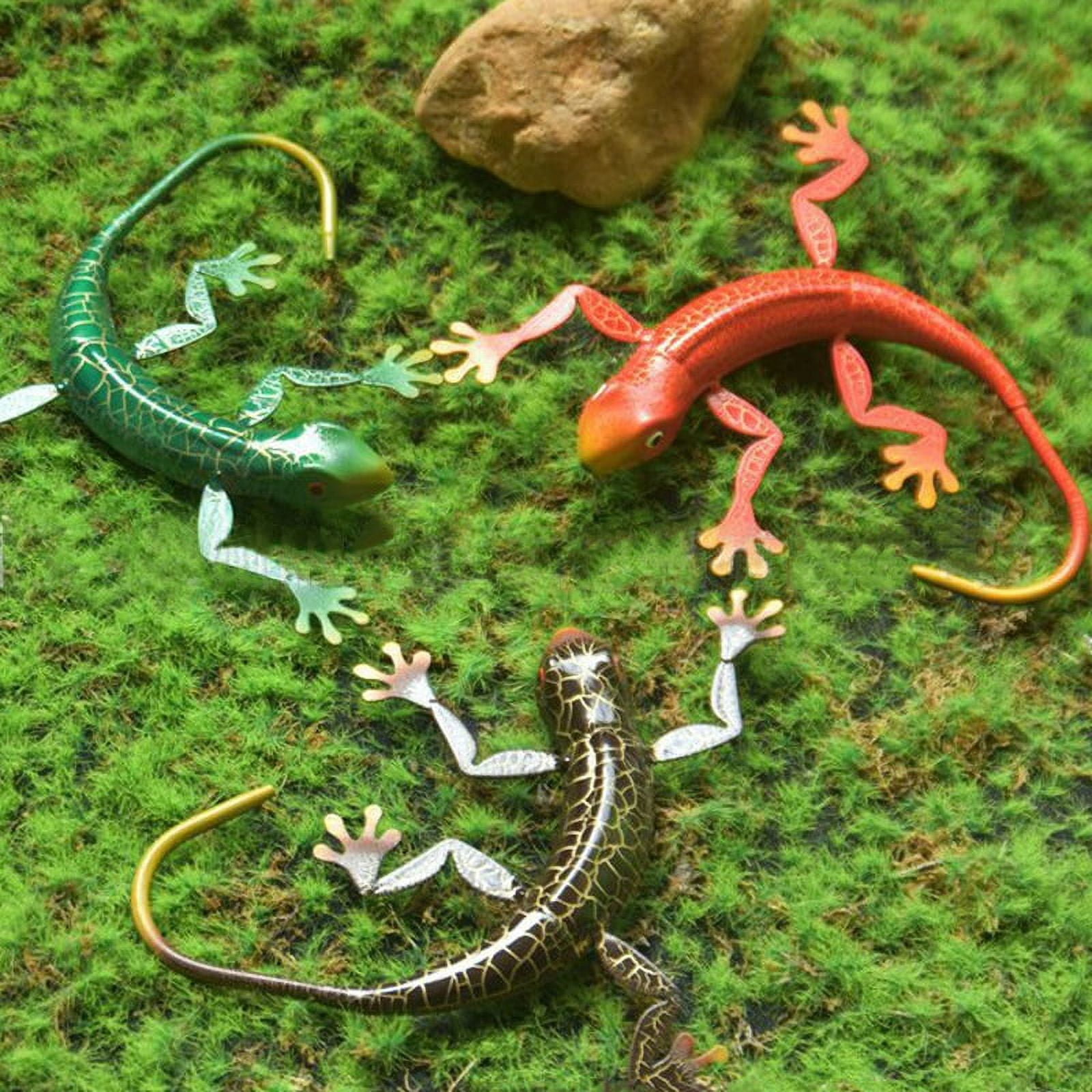 3Pcs Metal Gecko Wall Art 3D Vivid Insect Inspirational Wall Sculpture ...