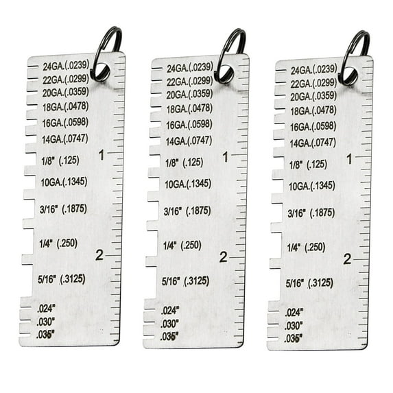 3Pcs Metal Sheet Thickness Gauge Welding Gage Soldering Inspection ...