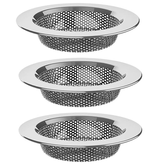 3Pcs Metal Sink Strainer Basket Food Scrap Collector Bathroom Bathtub ...
