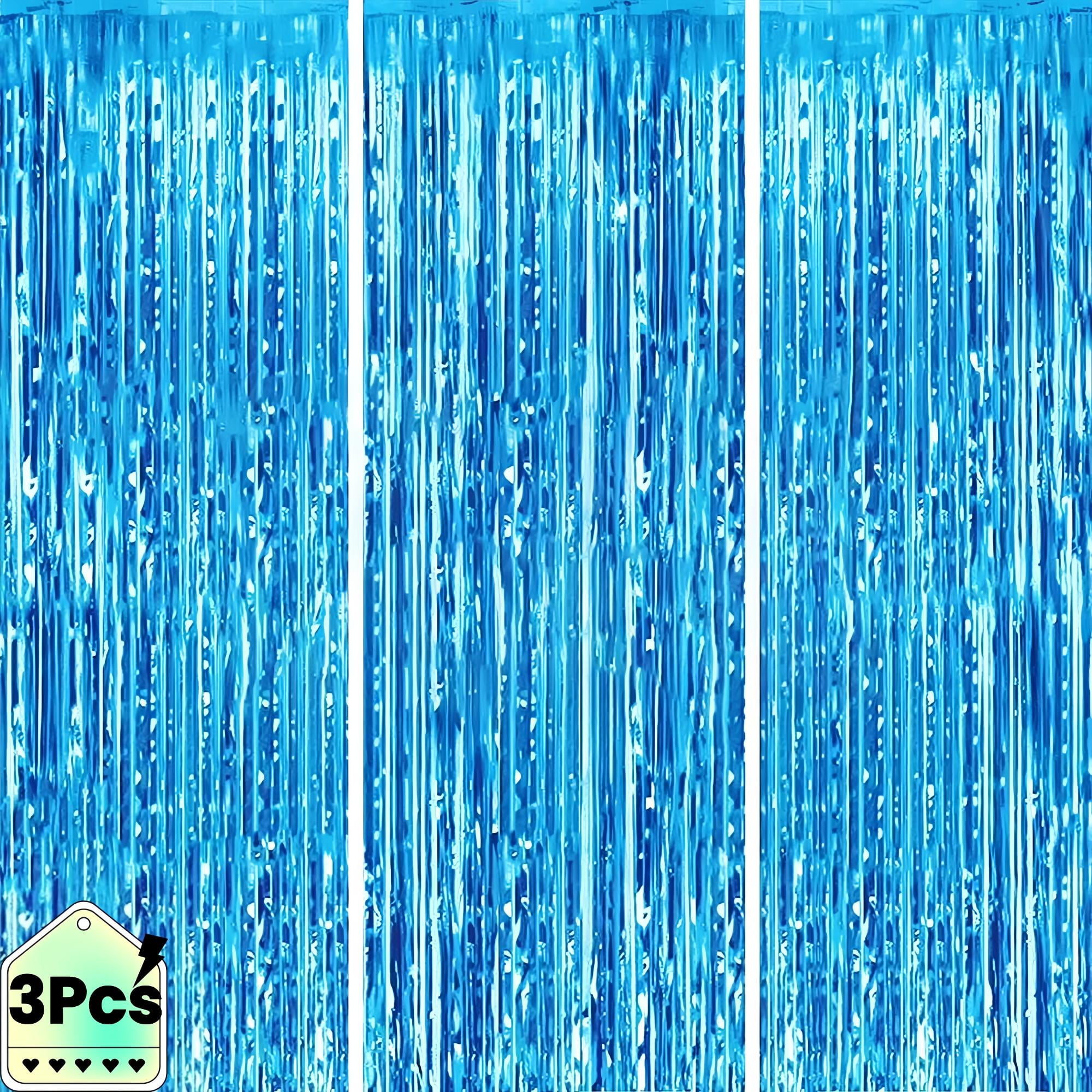 3Pcs Metallic Tinsel Foil Fringe Curtains,3.28ft x 6.56ft Photo Booth ...