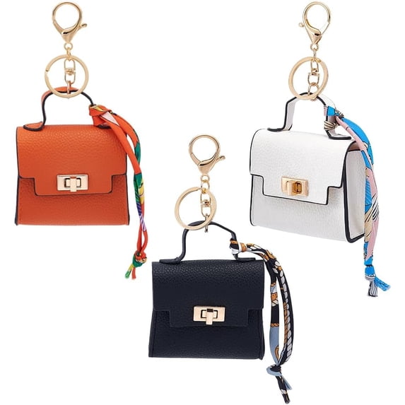 3Pcs Mini Backpack Keychain Small Change Coin Purse Twist-lock Key ...