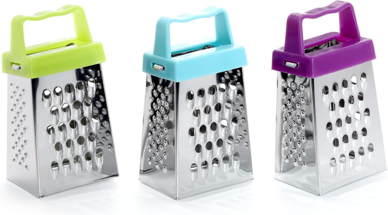 3Pcs Mini Cheese Grater, Professional Box Grater, Stainless Steel with ...