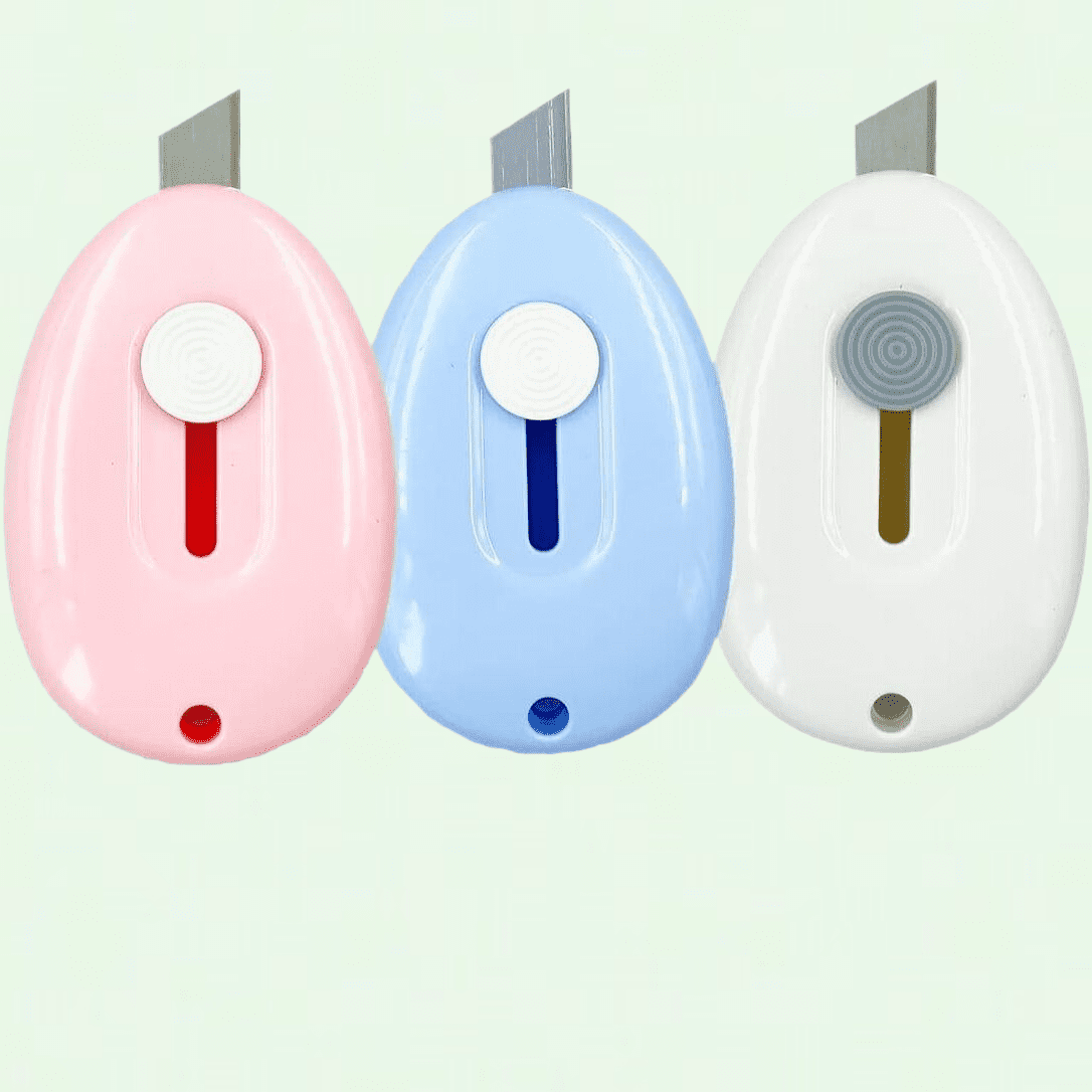 Mini Retractable Box Cutters, 3Pcs Water Drop Paper Cutter Letter ...