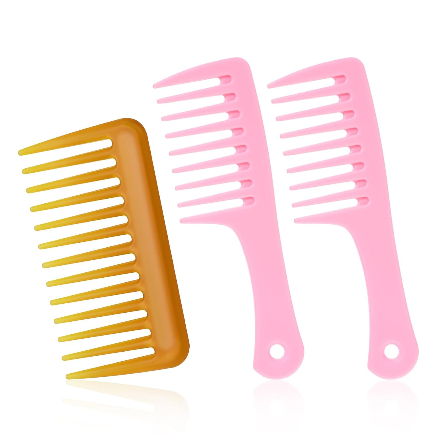 3Pcs Mini Wide Tooth Comb,Small Combs Portable Detangling Comb Plastic ...