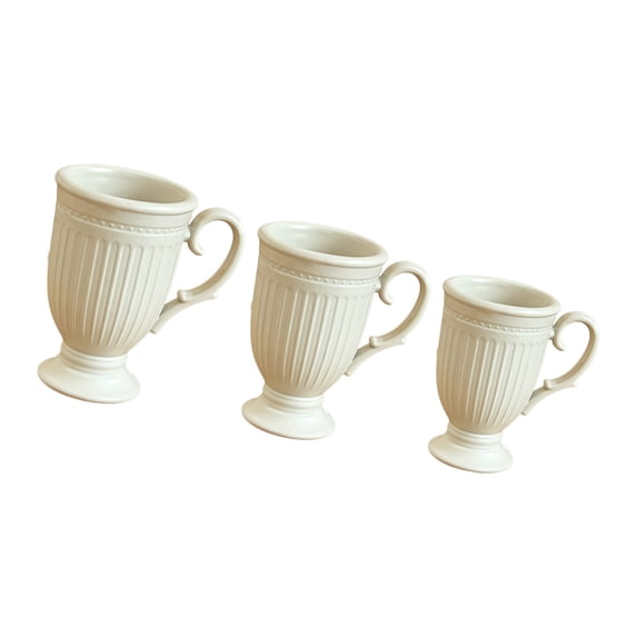 3Pcs Miniature Coffee Cup Model Figure Antique French Design Coffee Mug ...