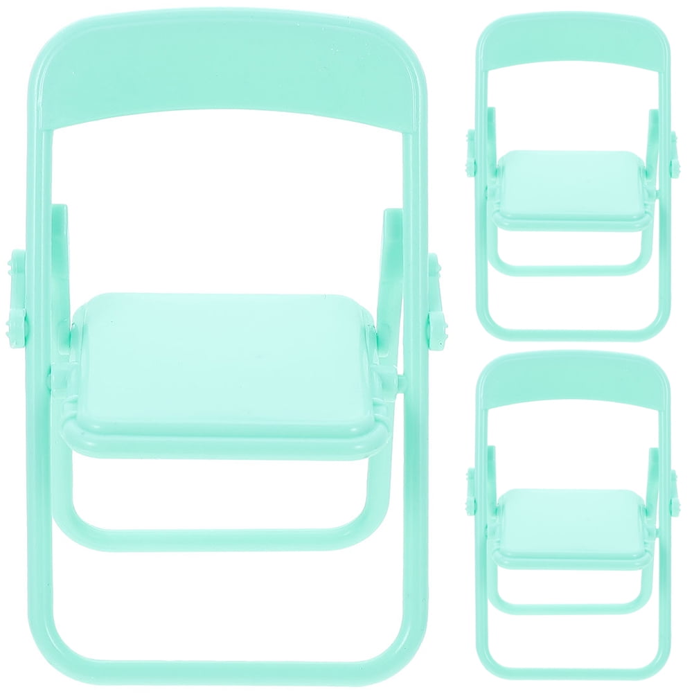 3Pcs Miniature Folding Chair Crafts Mini House Foldable Chair Ornaments ...