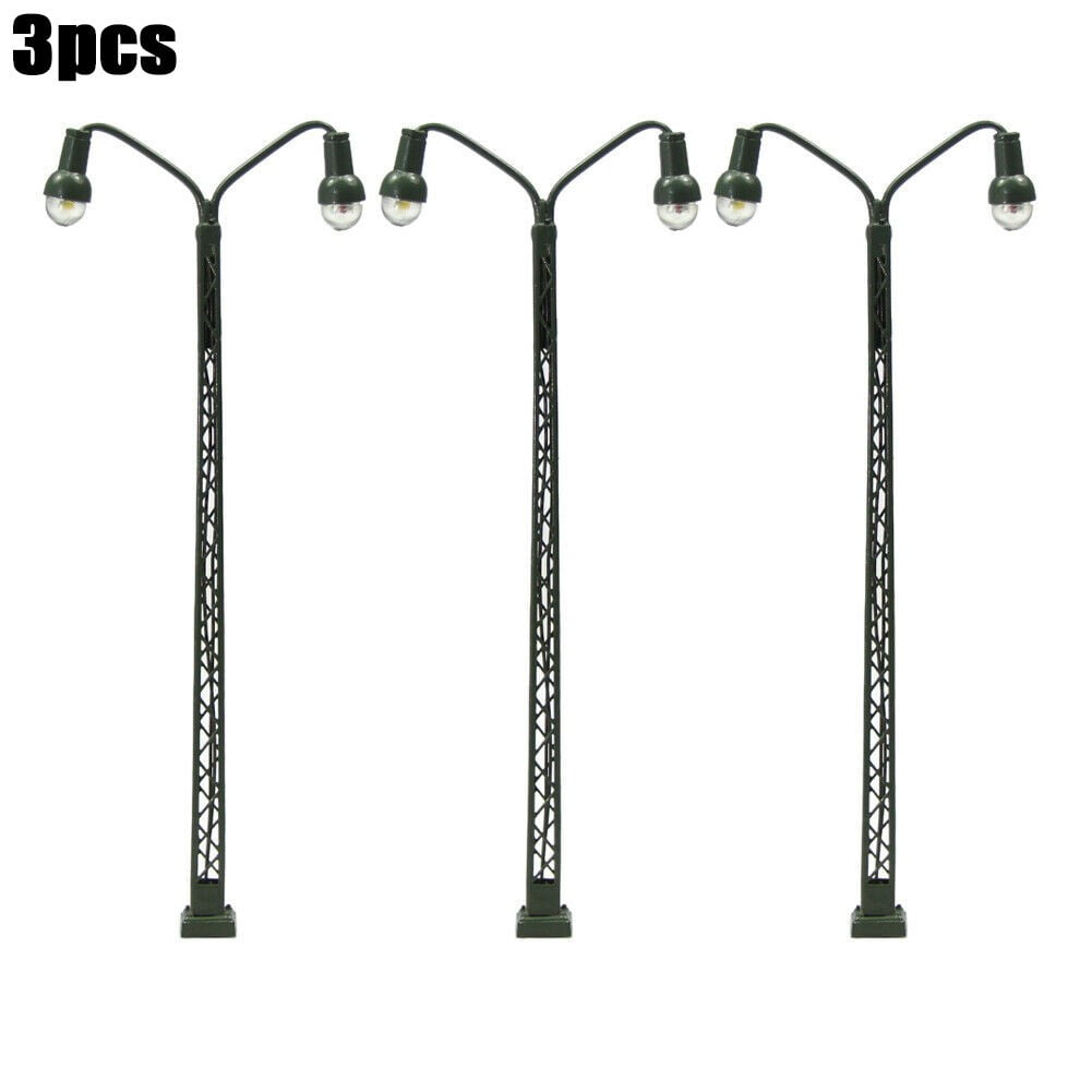 3Pcs Model Railway Lights Lattice Mast Light Track TT Model Building ...