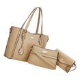 3Pcs Modern Shoulder Bag With Secure Zipper Closure And Ergonomic Strap ...