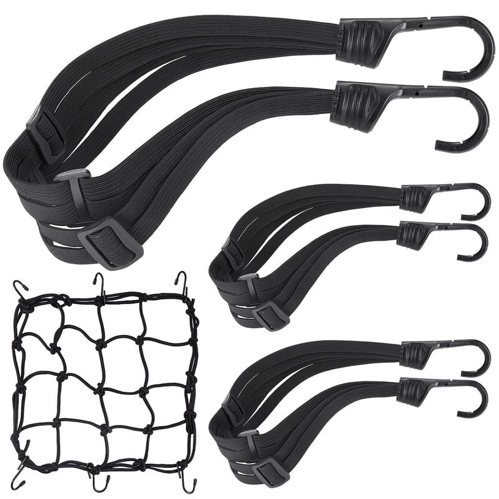 3Pcs Motorcycle Helmet Rope High Retractable Black Luggage Helmet Mesh ...