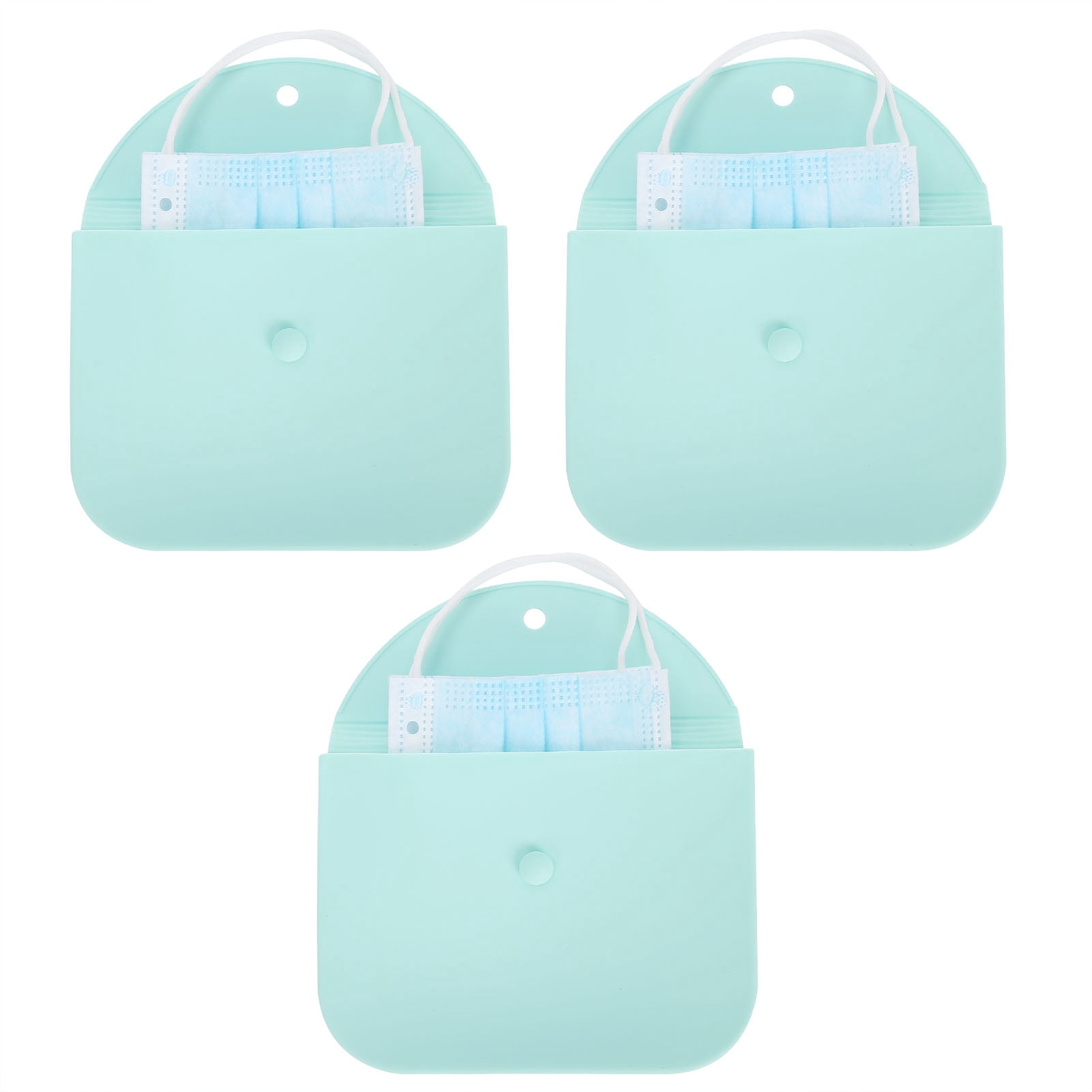 3Pcs Mouth-Muffle Storage Bag Portable Dustproof Reusable Silicone ...