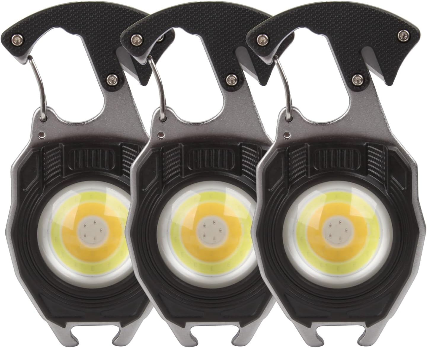 3Pcs Multi Tool Keychain Light with Electric Lighter, Seat Belt Cutter ...