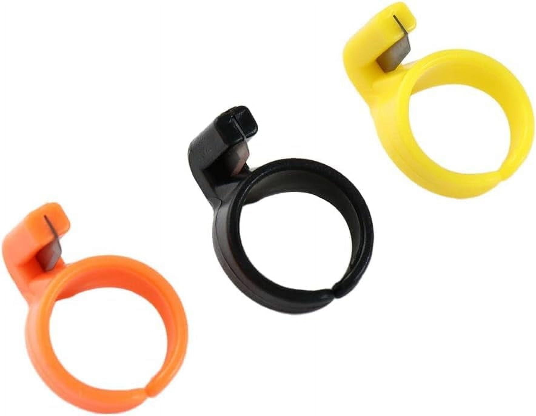 3Pcs Multicolour Plastic Thimble Sewing Ring,Thread Cutter Rings Finger ...