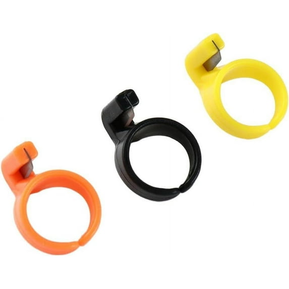 3Pcs Multicolour Plastic Thimble Sewing Ring,Thread Cutter Rings Finger ...
