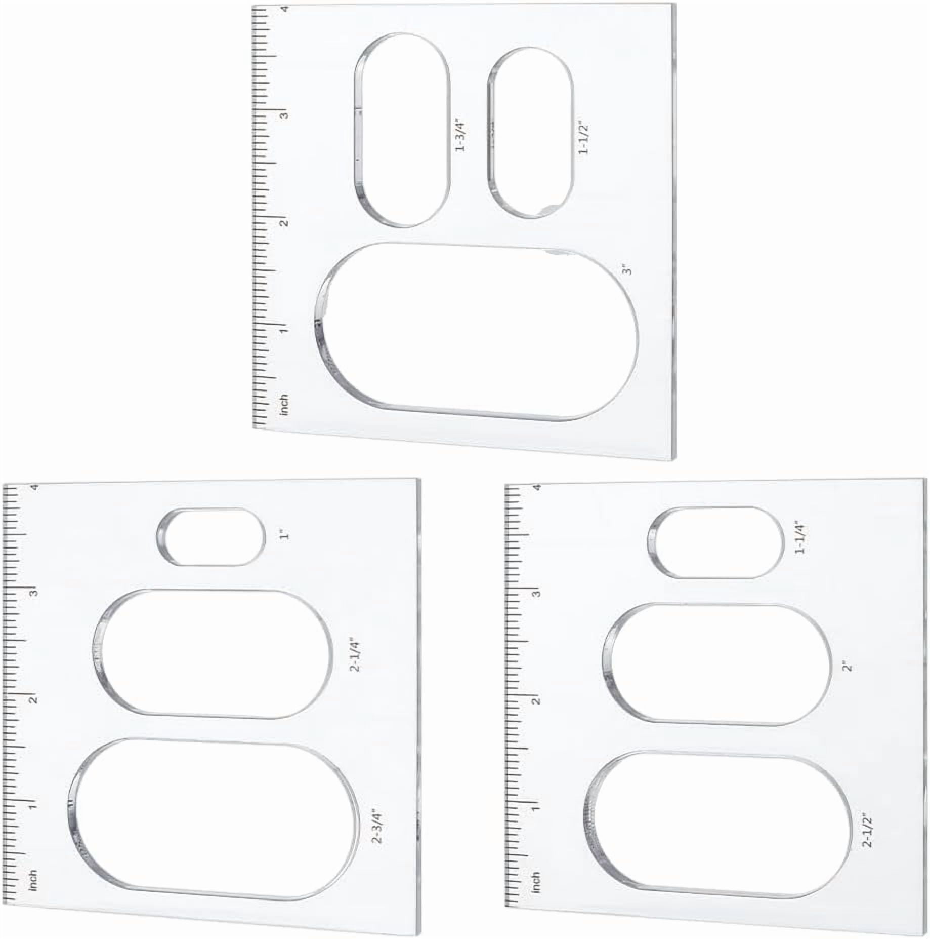 3Pcs Multifunctional Acrylic Drawing Scale Ruler Painting Stencils for ...