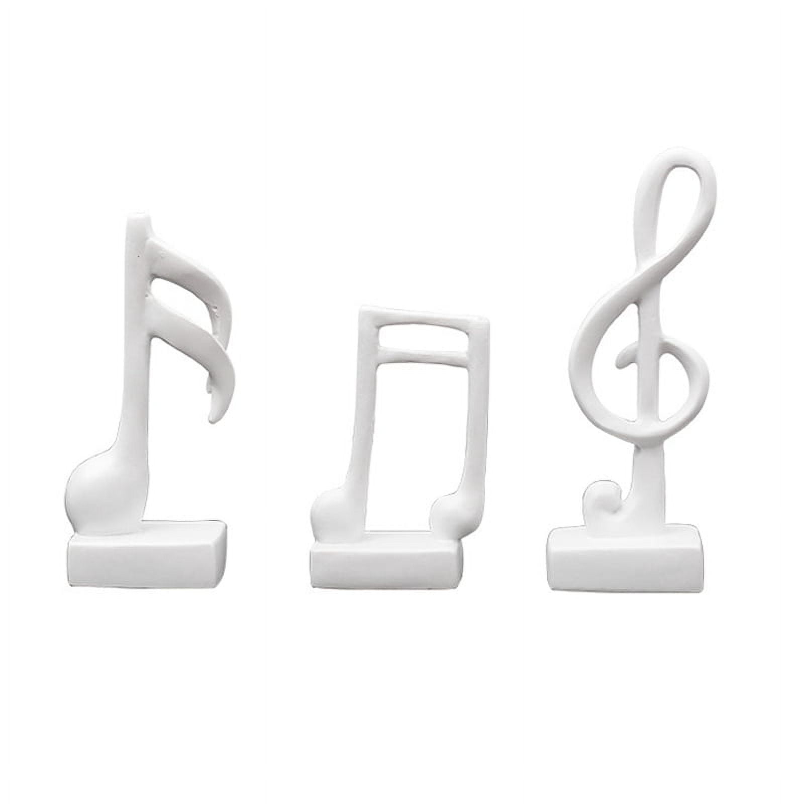 3Pcs Music Note Decor, Gifts Musical Figurine Modern Statue Sculpture ...