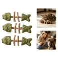 3Pcs Natural Fishbone Cat Dental Toy, Edible Cat Chew Toy with Gall ...