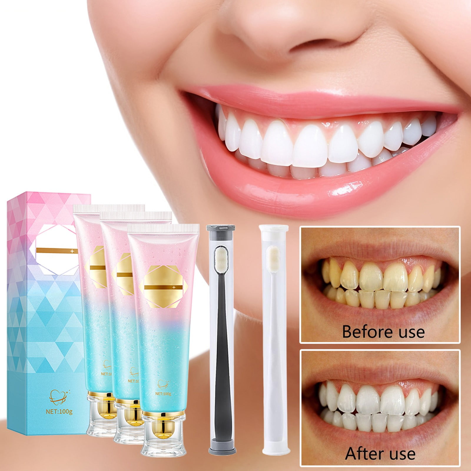 3Pcs Niacinamide Whitening Toothpaste - Brightening, Stain Removal ...