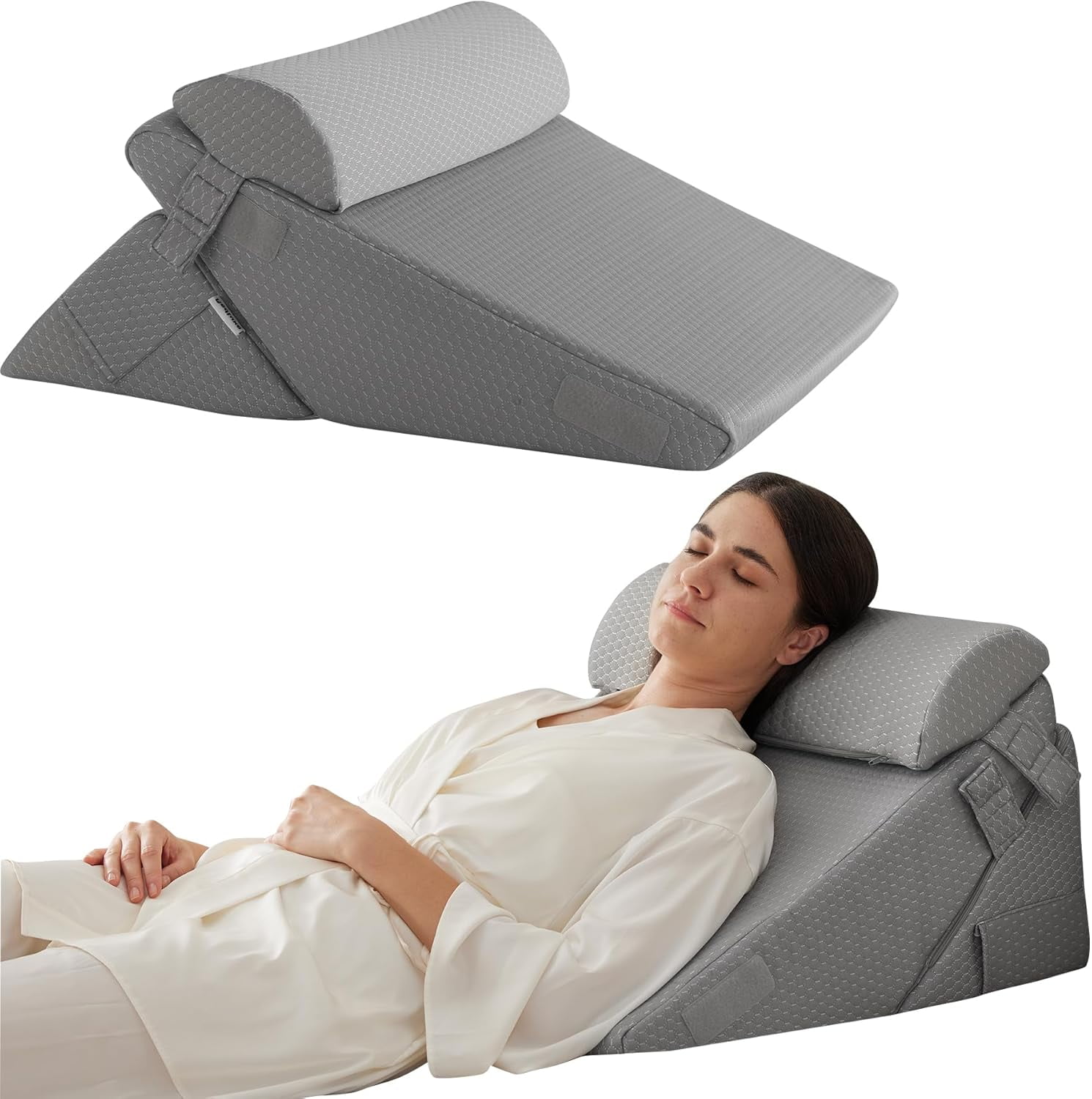 3Pcs Orthopedic Bed Wedge Pillow Set, Foam Wedge Pillow Post Surgery ...