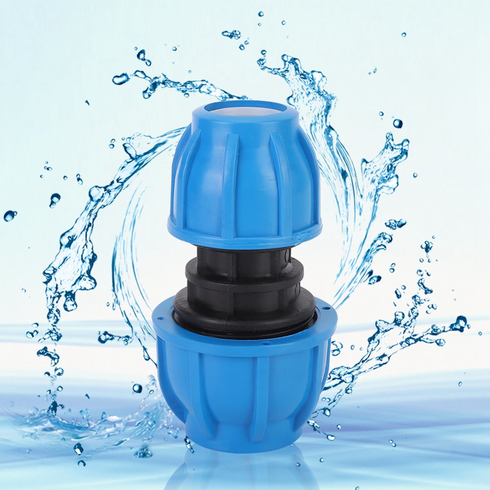 3Pcs PE Water Pipe Connection Fitting Straight Pipe Connector Adapter ...