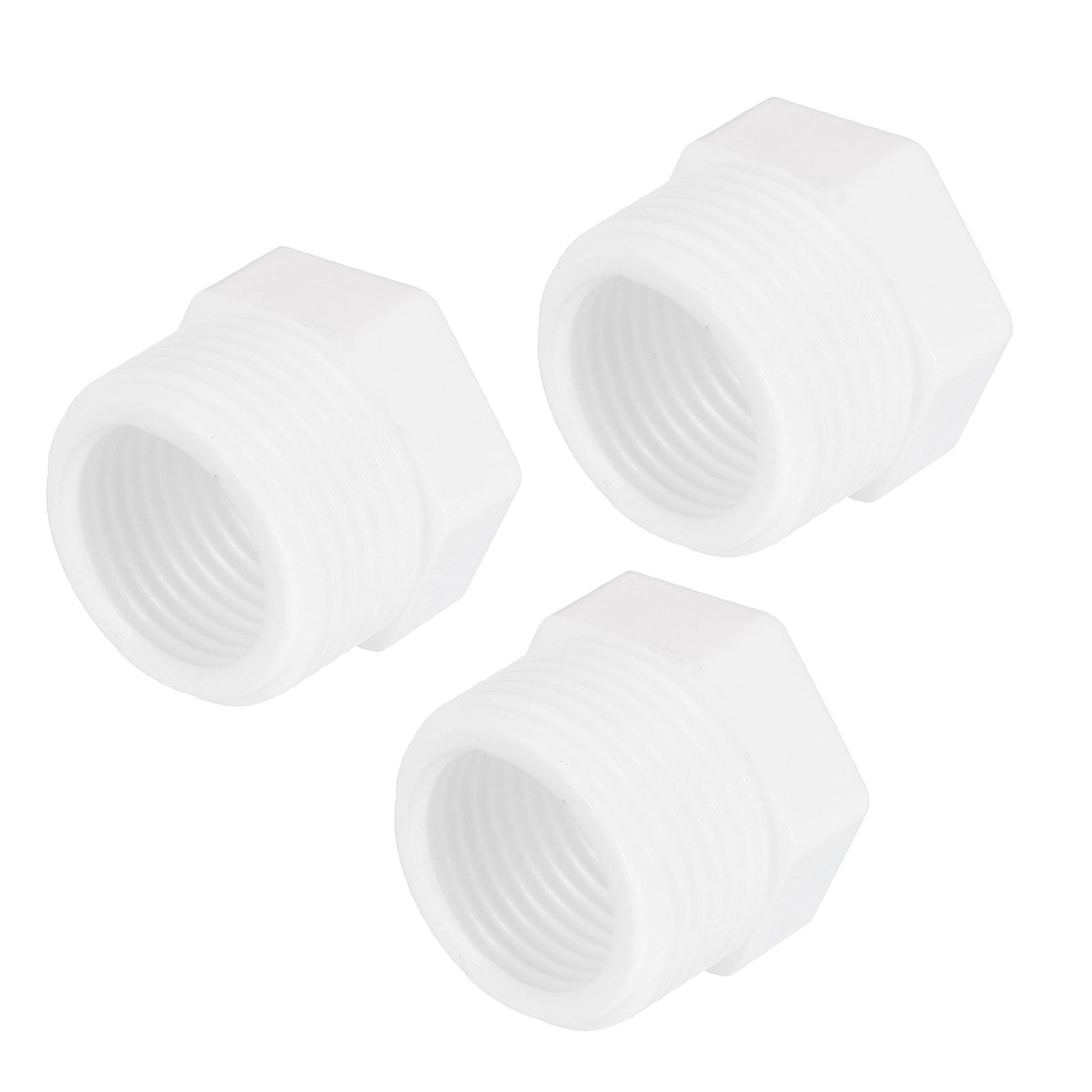 3Pcs PVC Pipe Fitting G3/4" Male to G1/2" Female Reducer Threaded ...