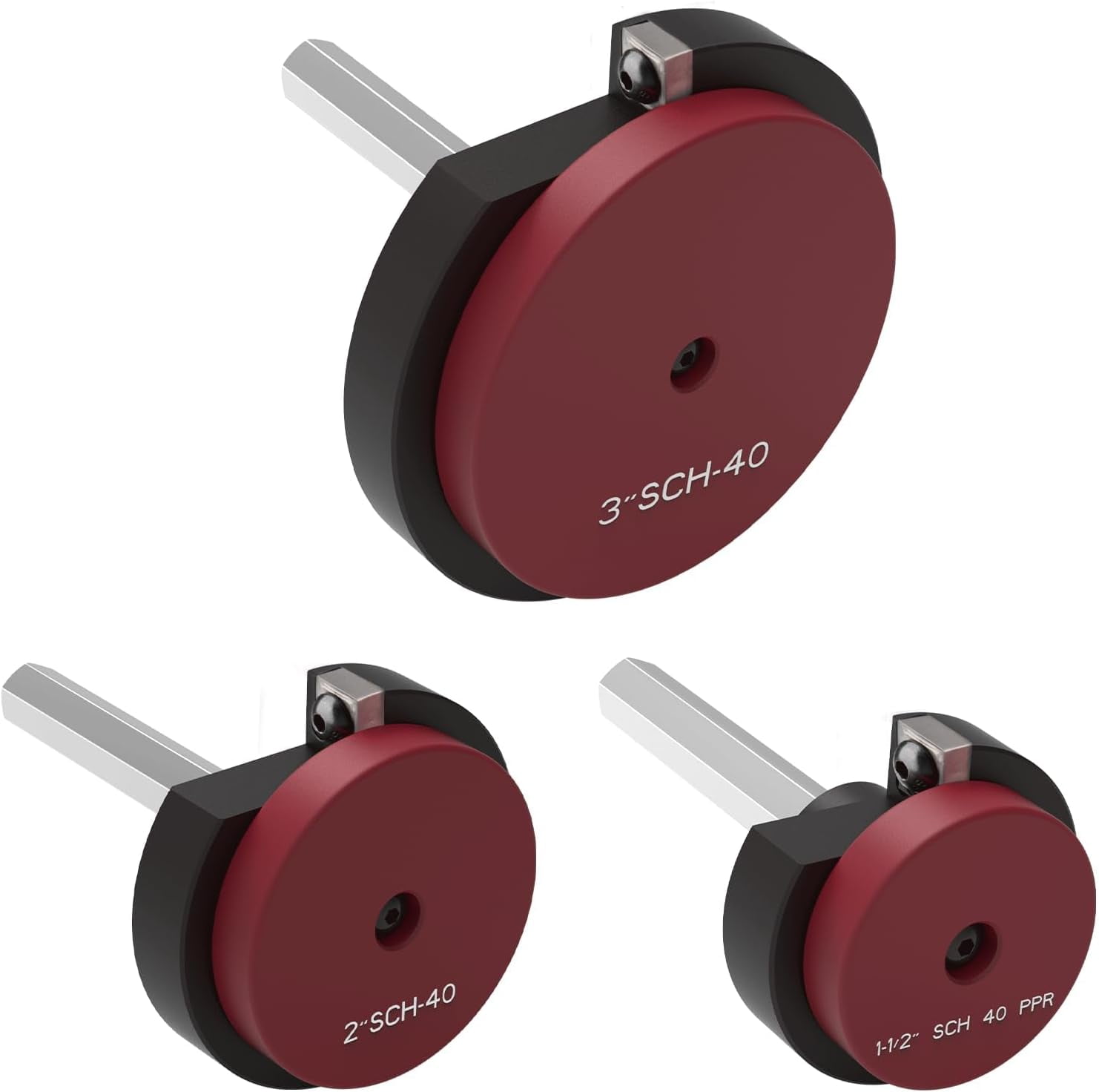 3Pcs PVC Pipe Reamer Kit Compatible with 1-1/2inch,2inch, 3inch PVC ...