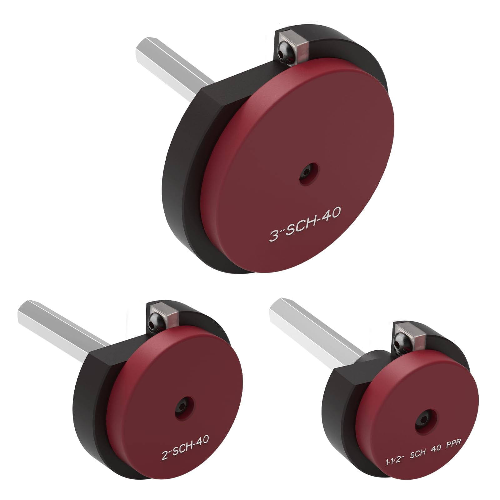 3Pcs PVC Pipe Reamer Kit Compatible with 1-1/2inch,2inch, 3inch PVC Pipe. PVC Fitting Saver for ...