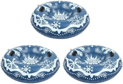 3Pcs PVC Ski Circle, Snow Sleds, 40 Inch Inflatable Snow Sled, Outdoor ...