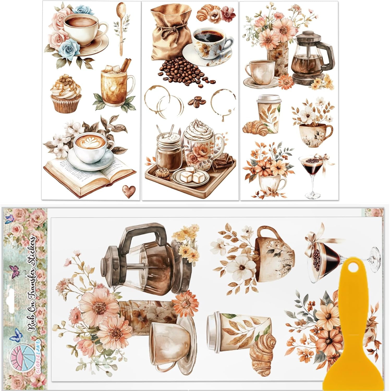 3Pcs PVC Waterproof Decorative Stickers Self Adhesive Decals for ...