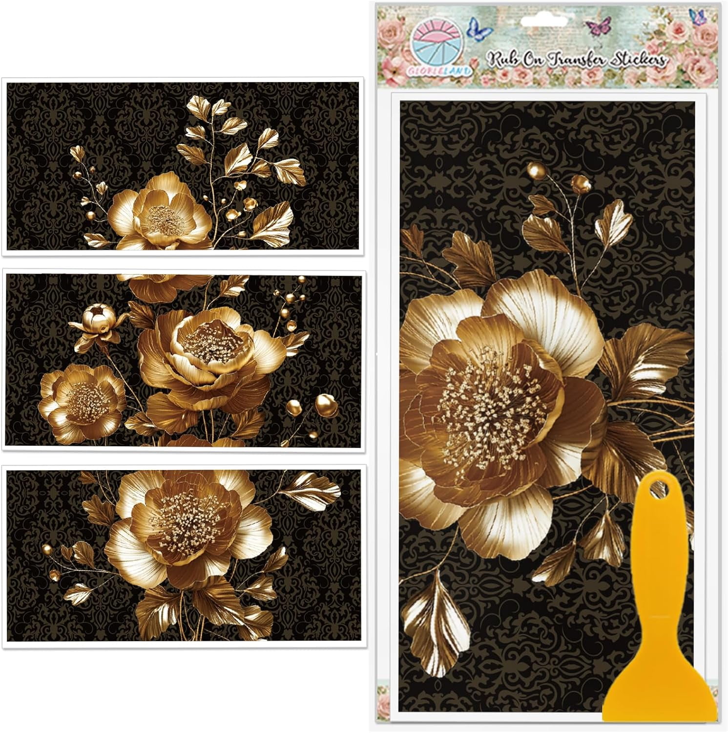 3Pcs PVC Waterproof Decorative Stickers Self Adhesive Decals for ...
