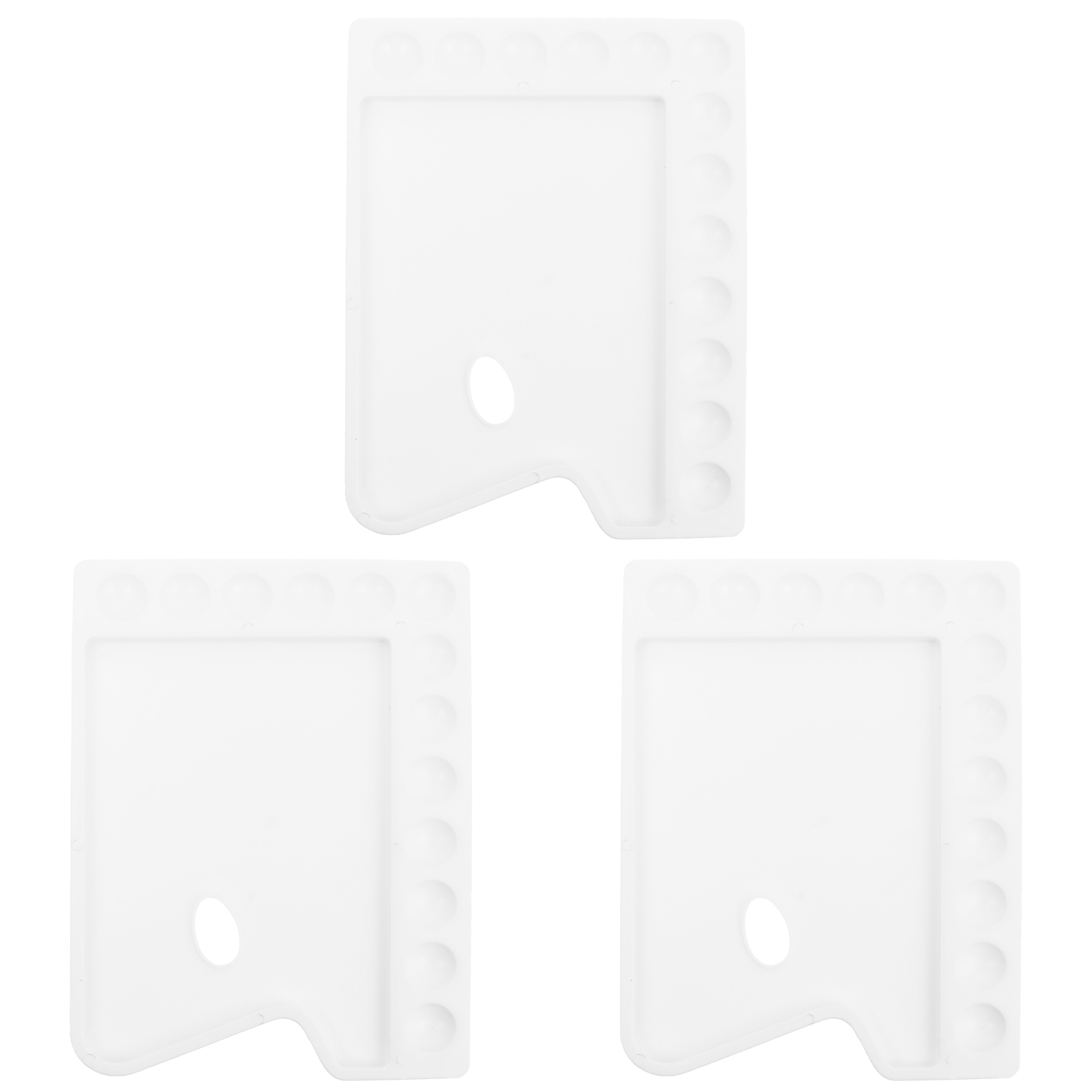 3Pcs Paint Plate Plastic Pallets DIY Art Painting Board Watercolor ...
