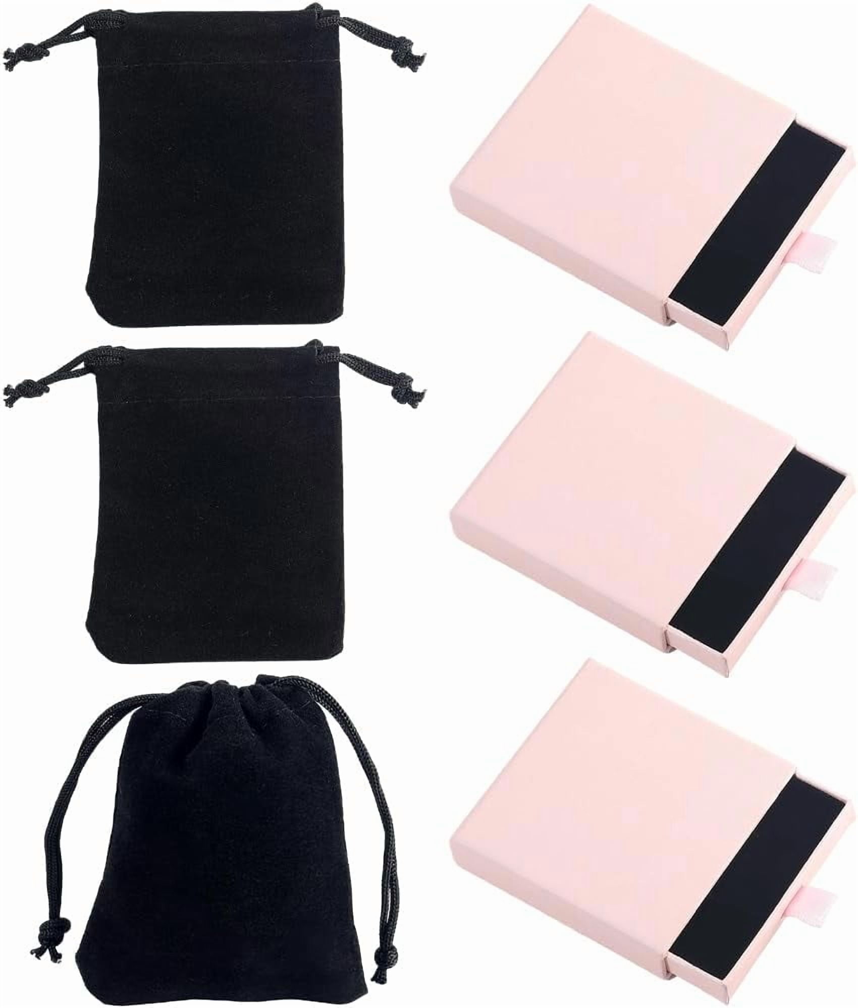 3Pcs Paper Drawer Boxes with Black Sponge Inside for Bracelets Earrings ...