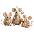 3Pcs Patchwork Mouse Sewing Craft Kit for Adults, DIY Stuffed Mice ...