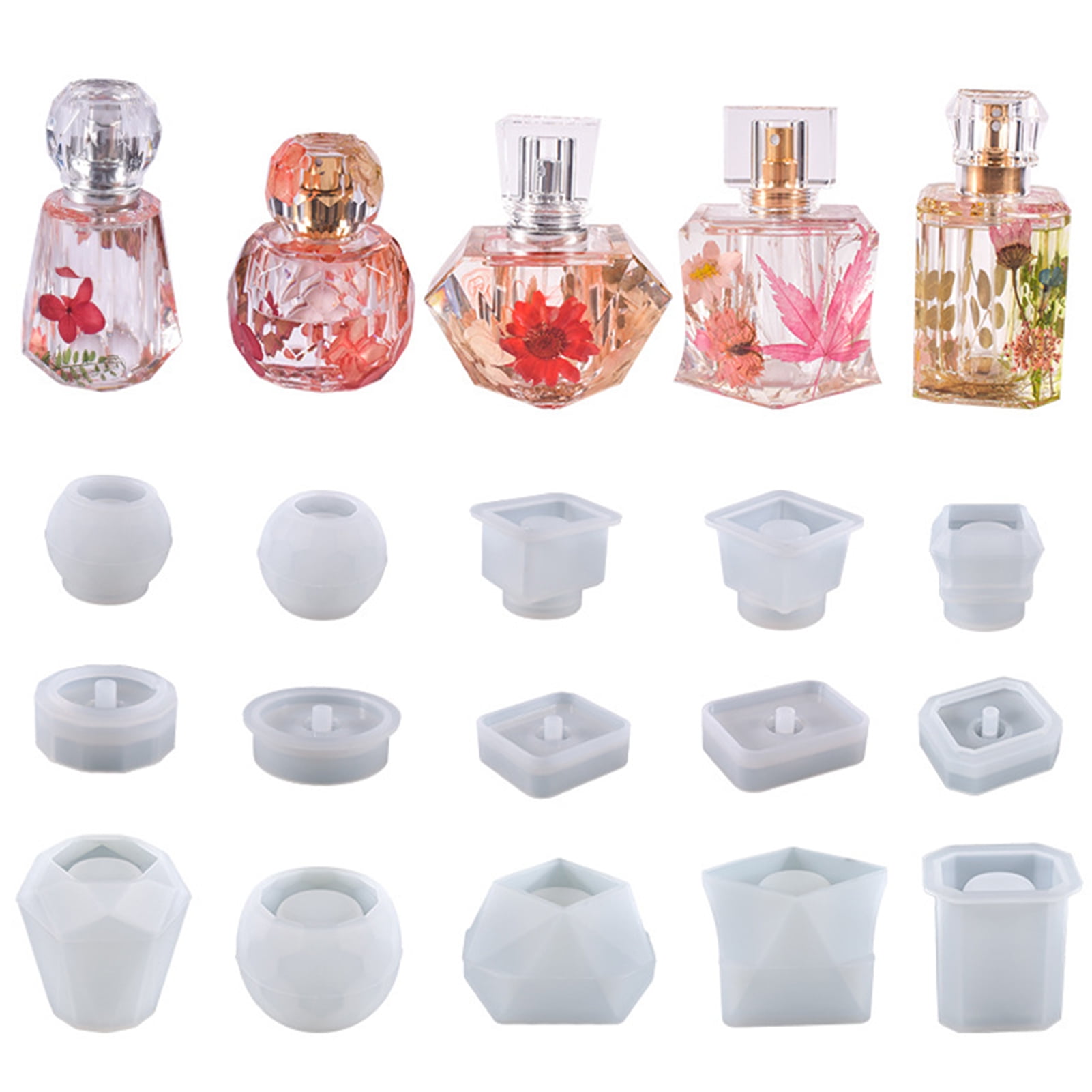 3Pcs Perfume Bottle Molds Multiple Styles Heat-Resistant Super Soft ...
