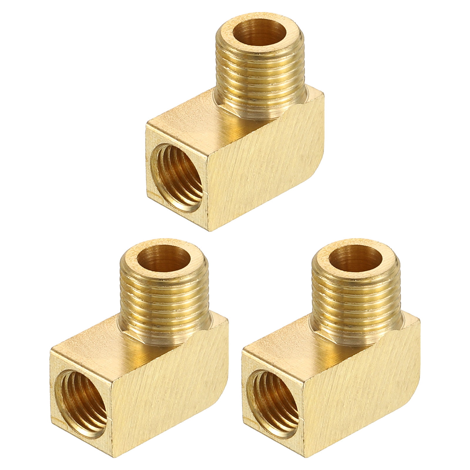 3Pcs Pipe Fitting 90 Degree Barstock Street Elbow M10 Male x M8 Female ...