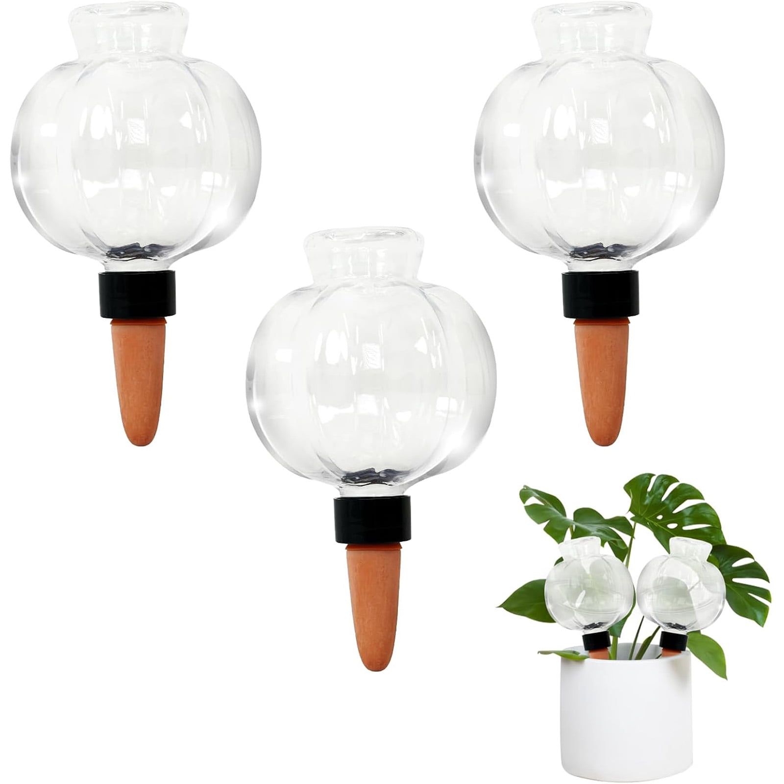 3Pcs Plant Watering Globes Automatic Watering Globes Planter Insert for ...