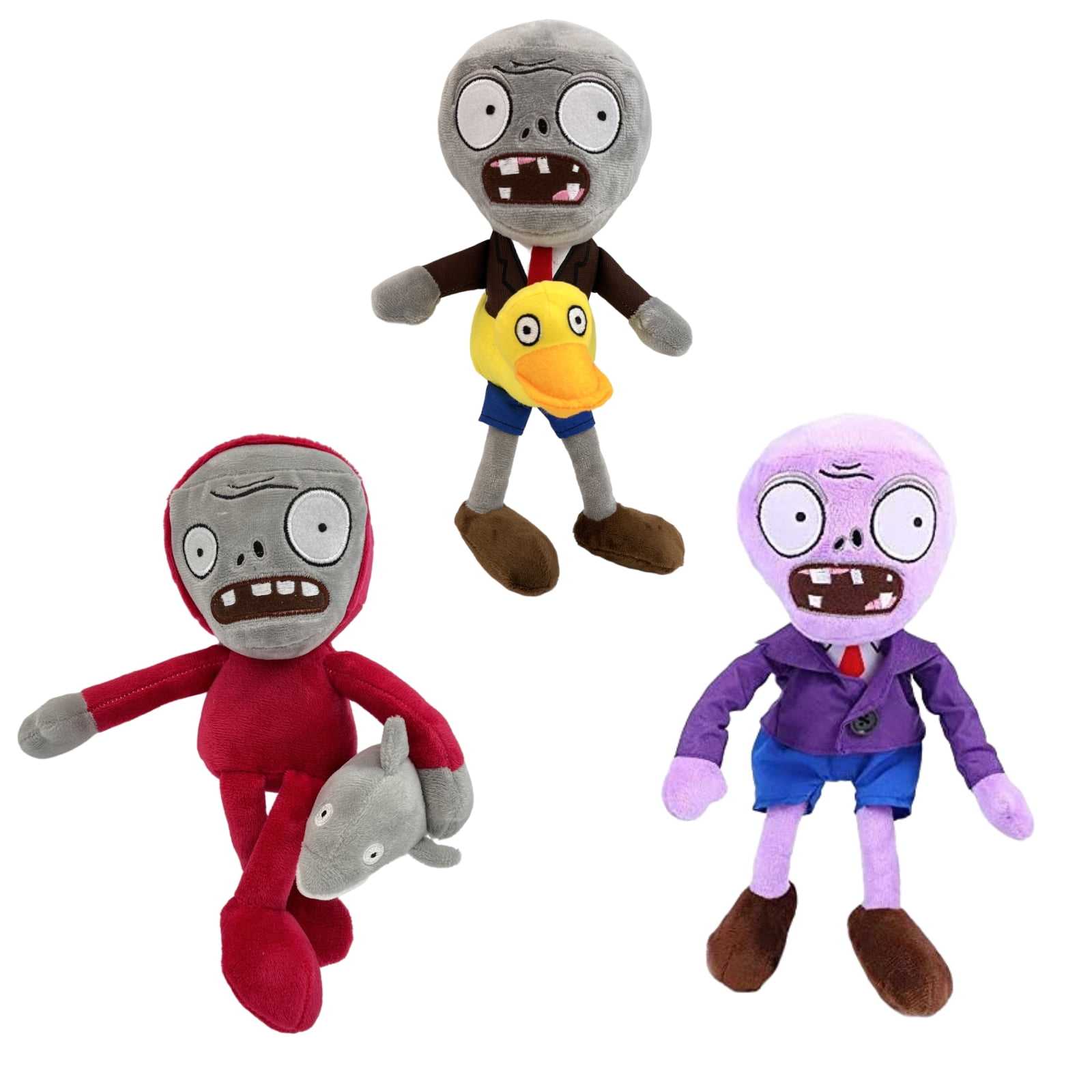 3Pcs Plants vs Zombies Plush Toys Zombie Sets,Brown Zombies Soft Figure ...