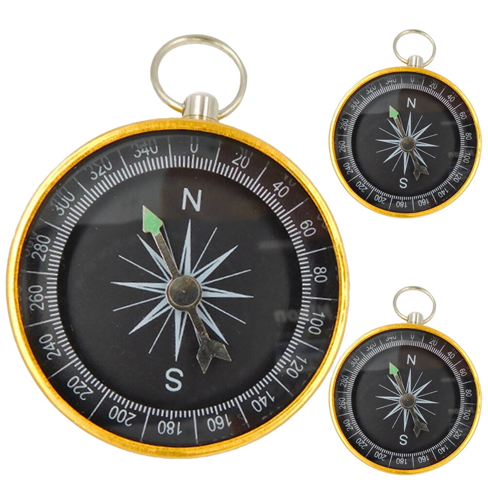 3Pcs Pocket Compass Camping Compass Vintage Compass Keychain Compass ...