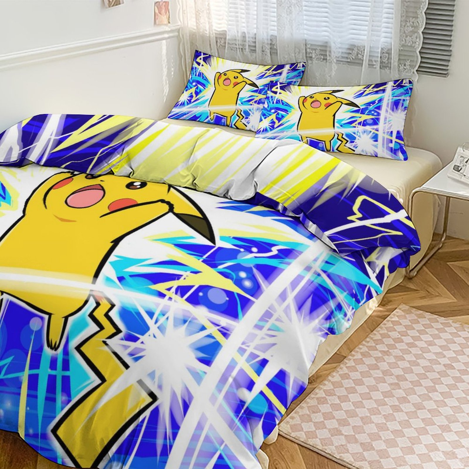 3Pcs Pokemon Bedding Set,Comforter Set for Home Decor Cute Pattern ...