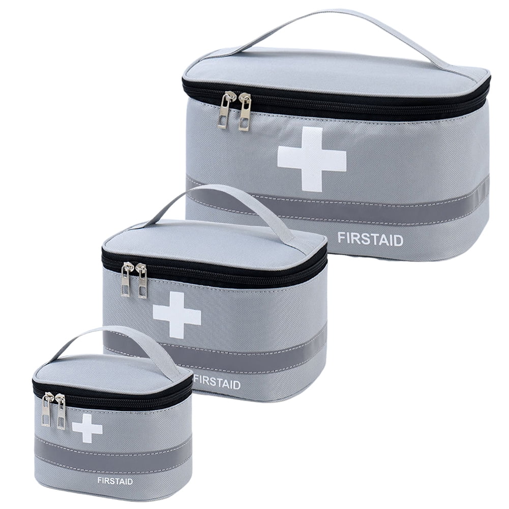 3Pcs Portable First Aid Kit Reflective Strip Medicine Bag Medical Kit ...