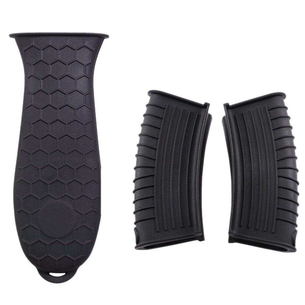 3Pcs Pot Grip Handle Sleeves Set Anti-Scalding Silicone Pot Handle ...