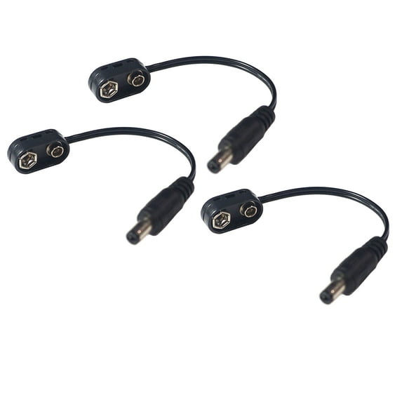 3Pcs Power Supply Cable Snap Connector Guitar 9V Converter Power Cable ...