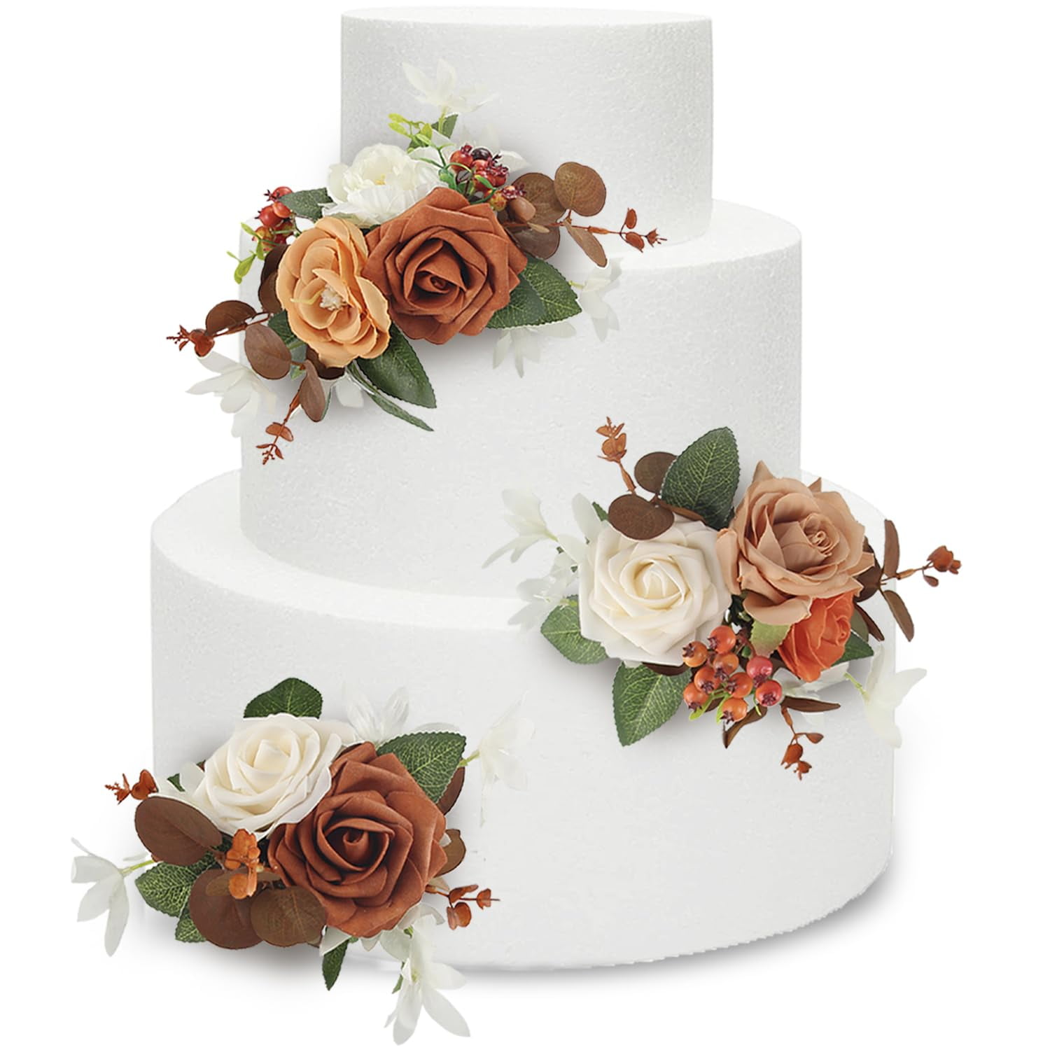 3Pcs Pre-made Cake Topper Cake Decorating Flowers - Walmart.com