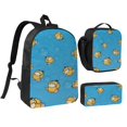3Pcs Print Backpack Set Cartoon Lightweight Large Capacity Laptop Bag ...