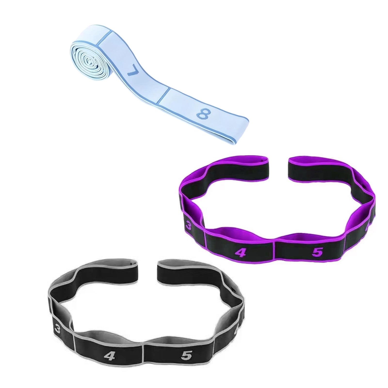3Pcs Professional 8 Rings Resistance Arm Back Trainer Elastic Rope for ...