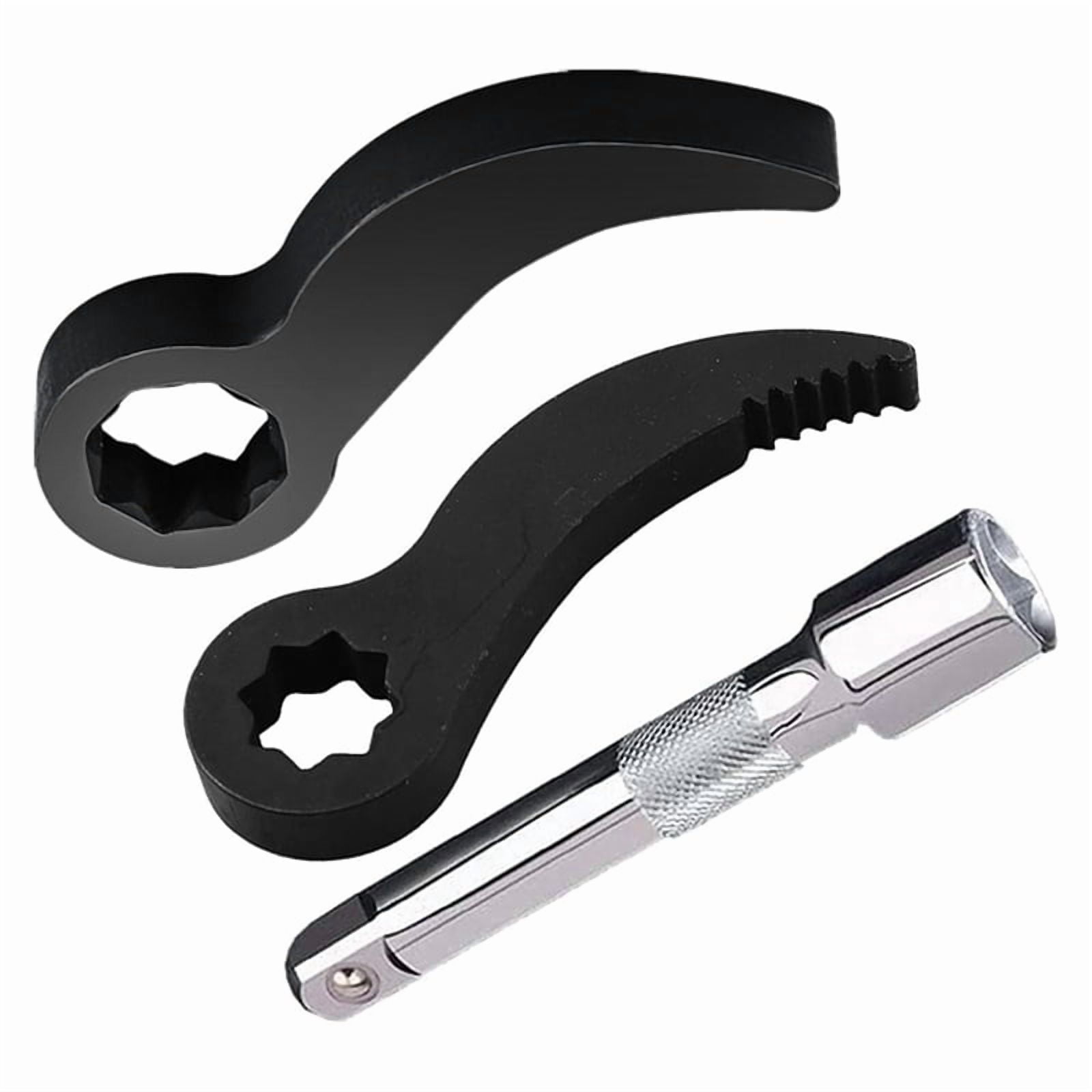 3Pcs Pry Bar Wrench Adaptor-Head,1/2in 3/8in Drive Adjustable Angle ...