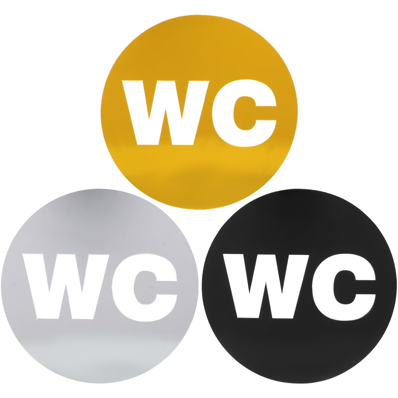 Toyandona toilet signs for bathroom Toilet Identification Sign Gold ...