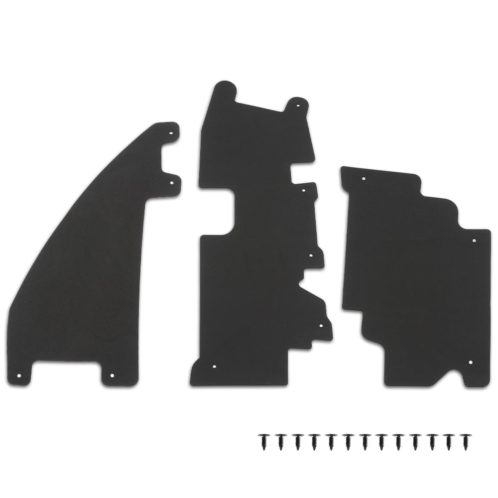 3Pcs Rad /Grille Air Deflector Set Black with Fasteners For Ford F150 ...