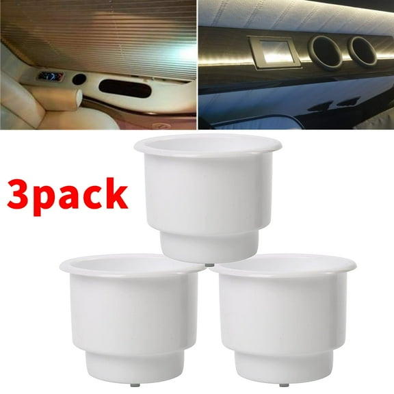 Red Hound Auto 3 Cup Holders Plastic Pocket Recessed Insert Universal ...