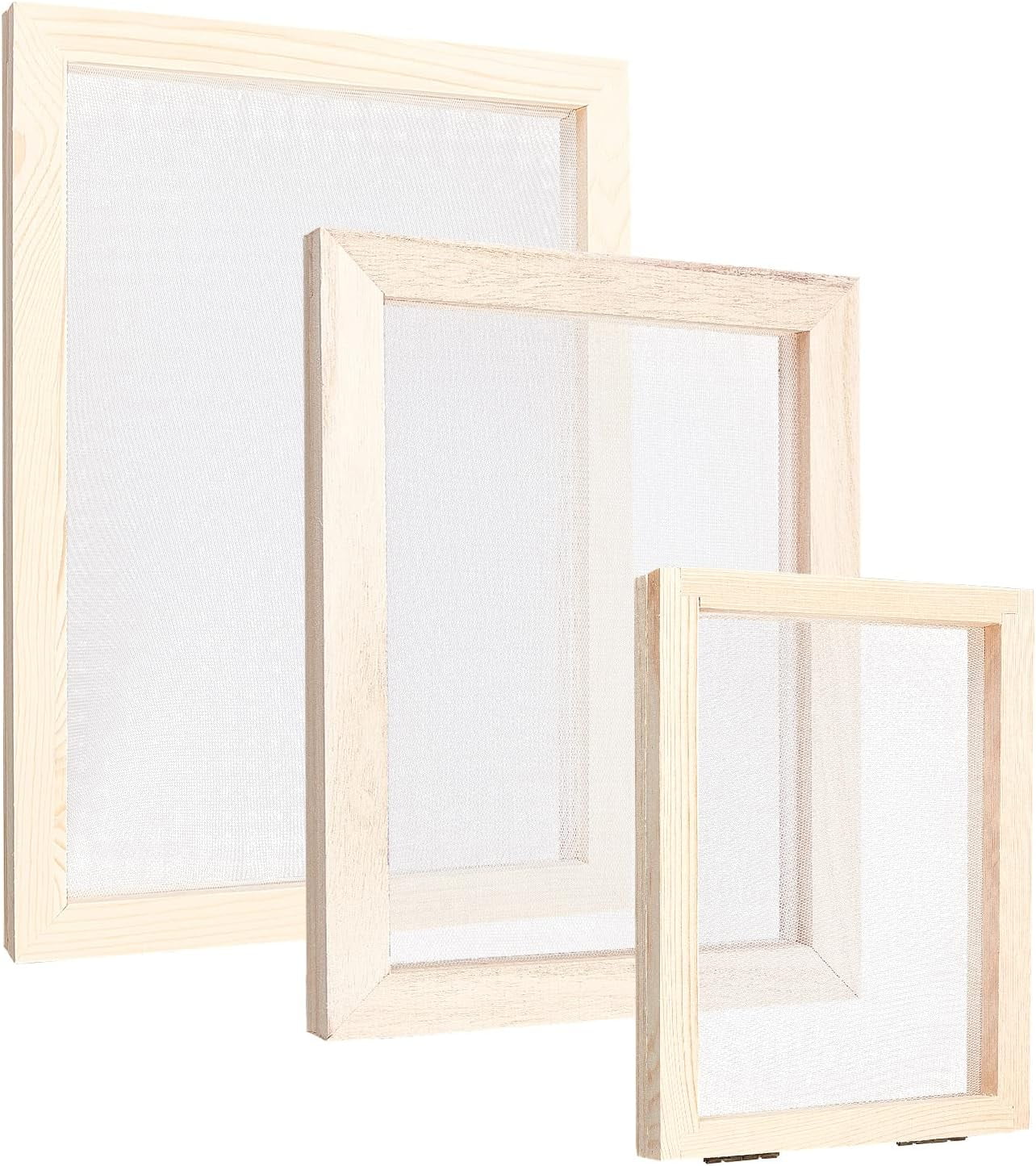 3Pcs Rectangle Paper Making Mould Frame 3 Size Papermaking Screen ...