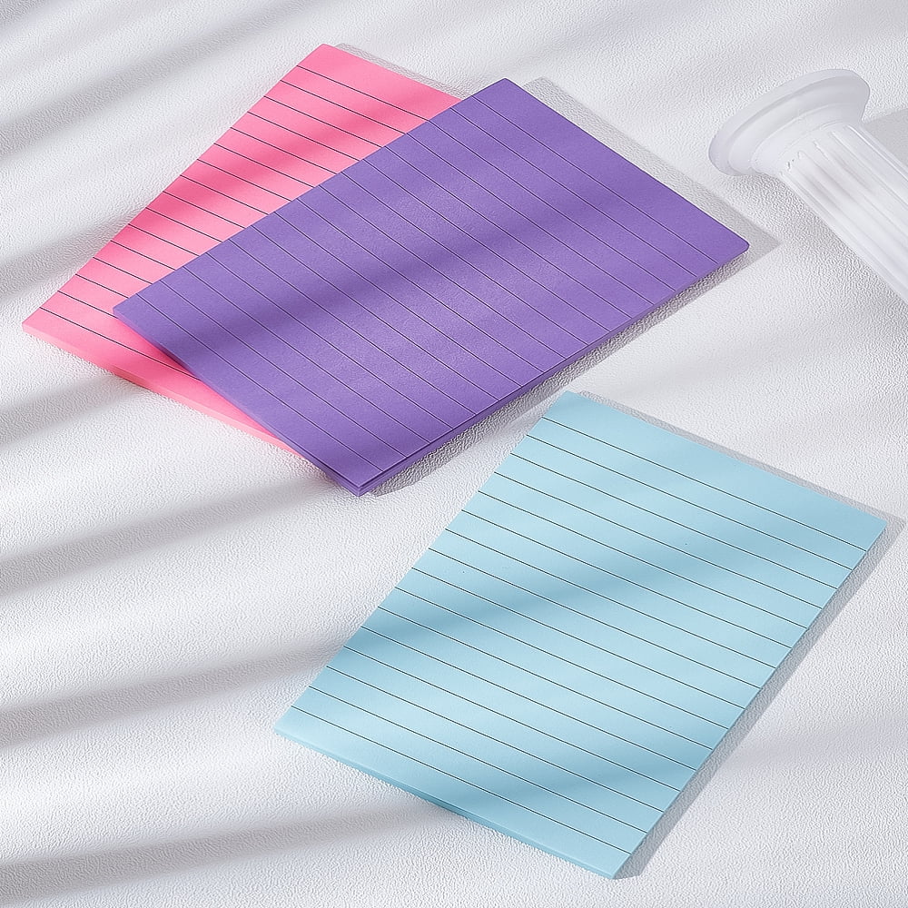 3Pcs Rectangle Paper Sticky Note Pads Mixed Color Memo Pad Aesthetic ...